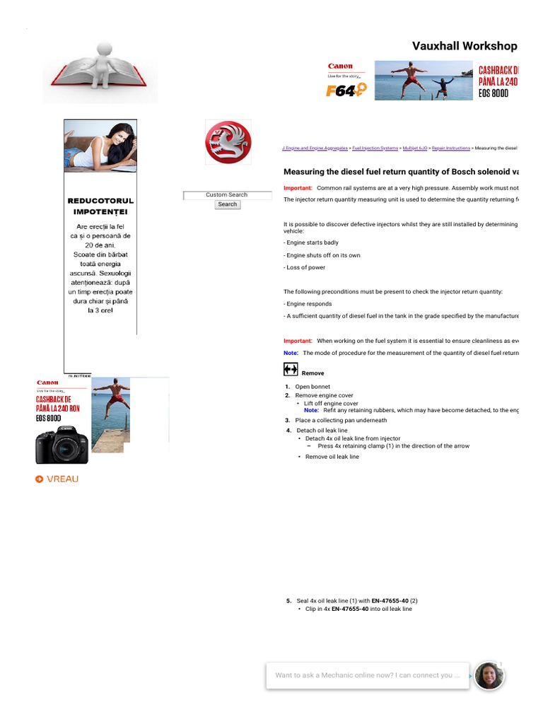 Measuring The Diesel Fuel Return Quantity of Bosch Solenoid Valve ...