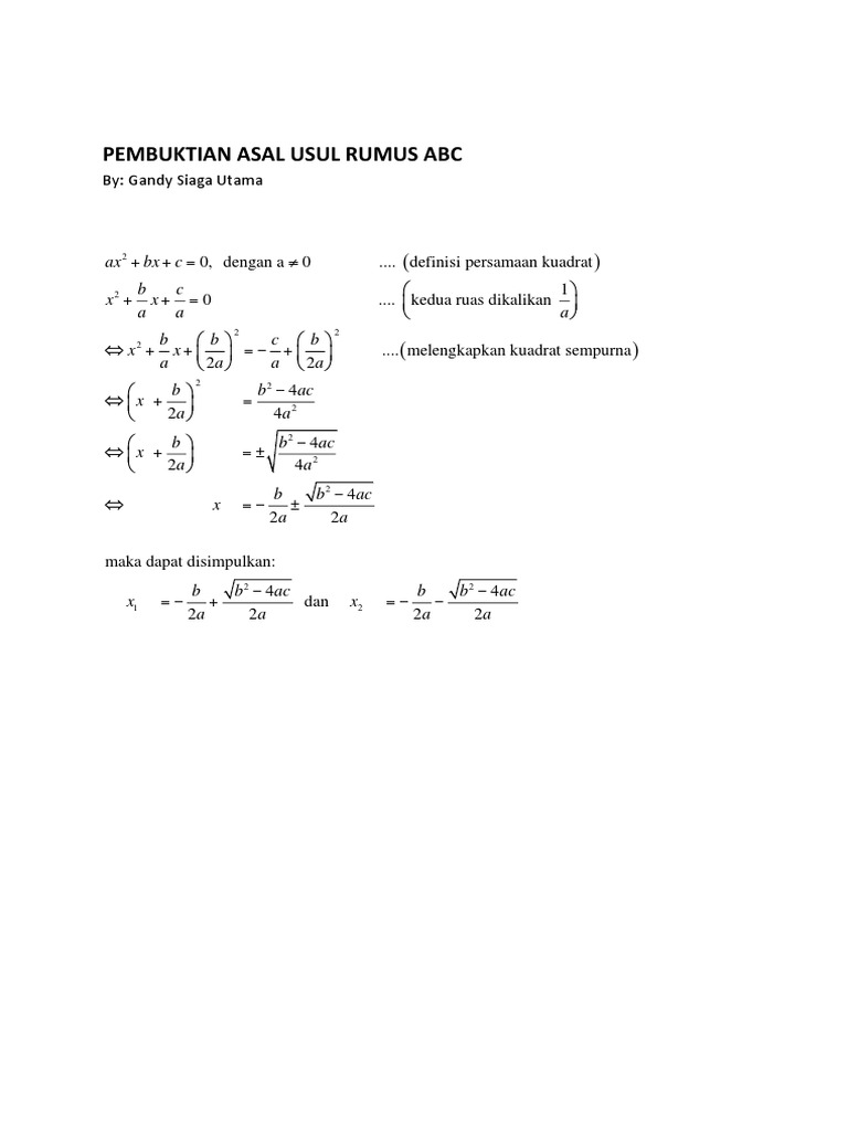 Asalusul Rumus ABC | PDF