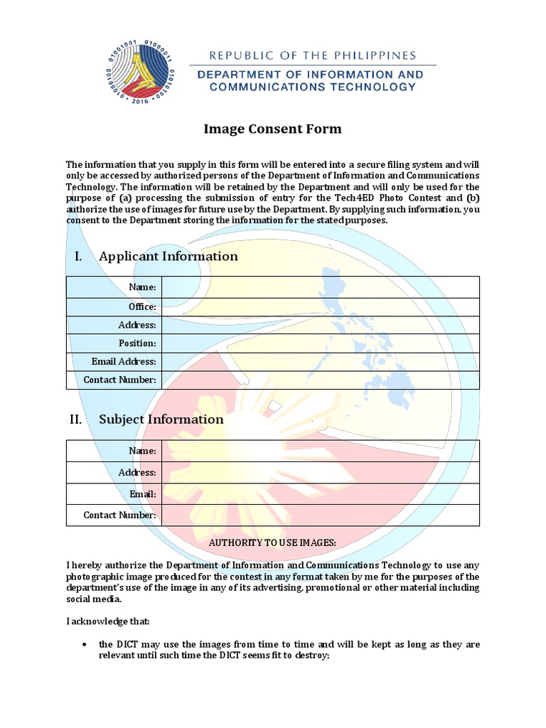 2019 Tech4ed Photo Contest Consent Form | PDF | Information | Communication