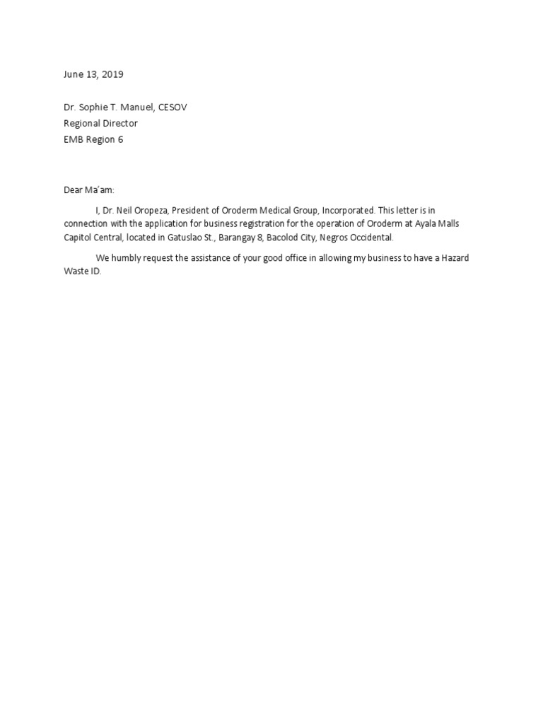 EMB Letter | PDF