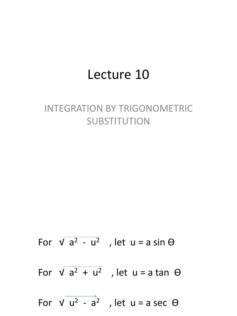 Trigonometric Integration Guide | PDF | Teaching Methods & Materials