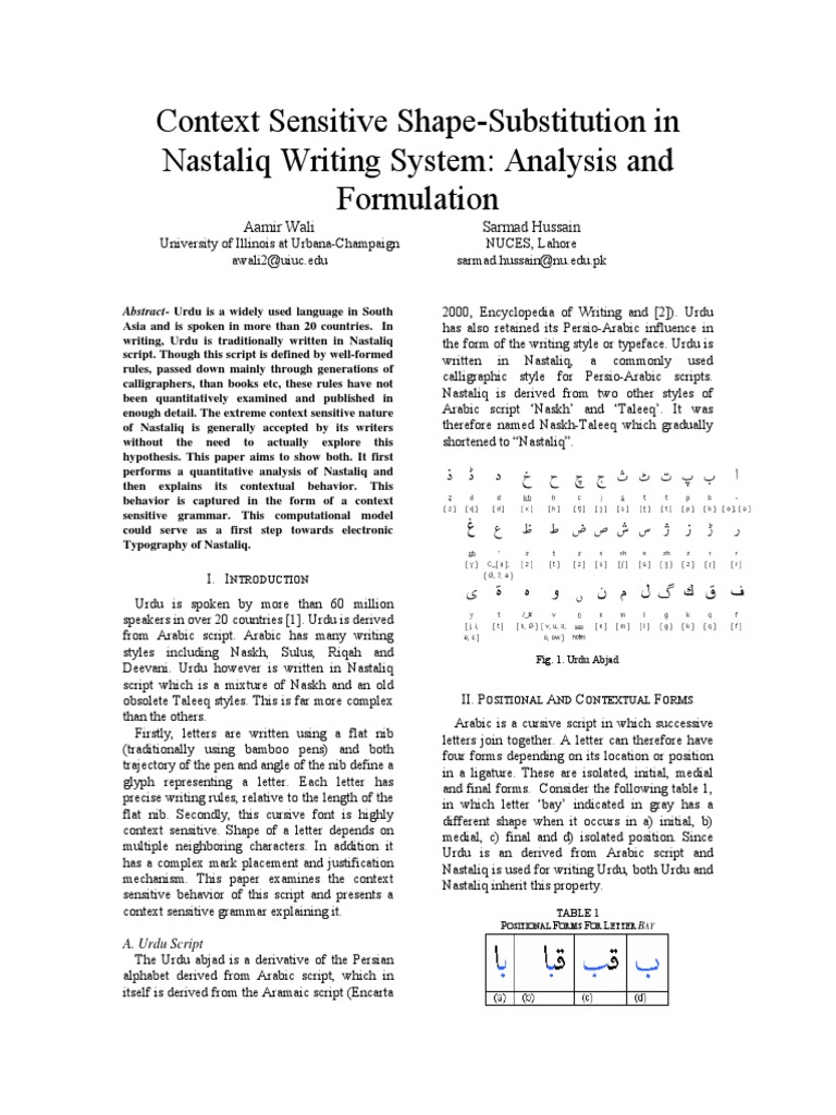 Context Sensitive Shape Substitution PDF | PDF | Alphabet | Symbols