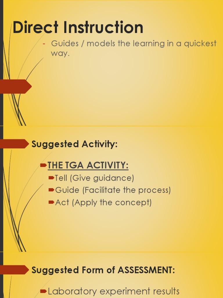 Pedagogical - Direct Instruction | PDF