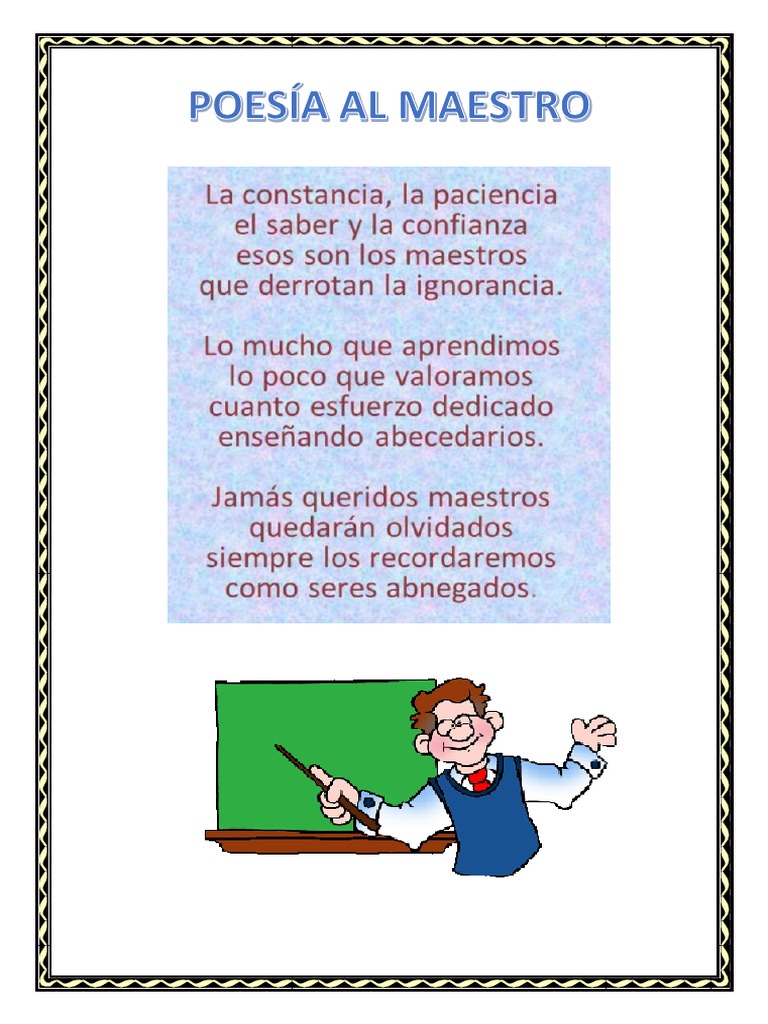 Poesia Dia Del Maestro | PDF