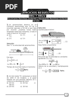 MRU y MRUV Ejercicios Resueltos PDF | PDF | Velocidad | Cambio