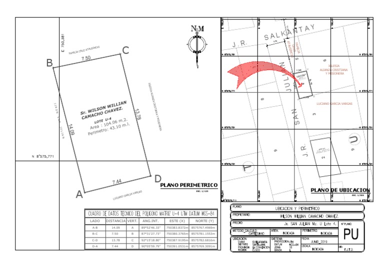 Planos Ubicacion y Perimetrico | PDF