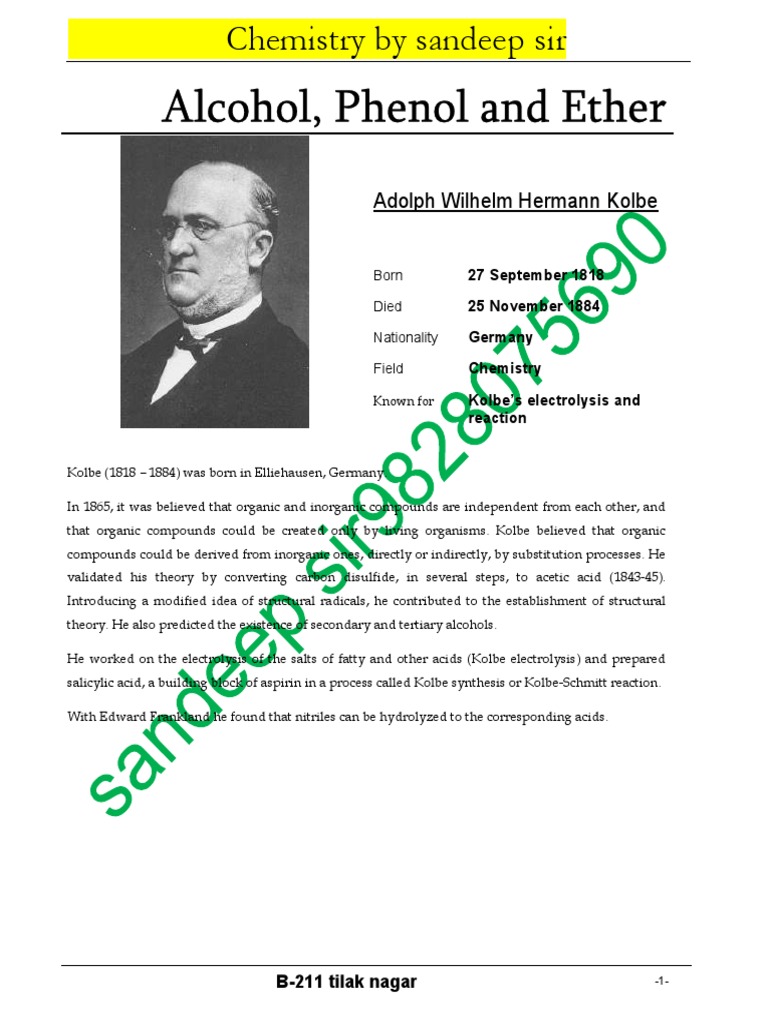 5-Alcohol, Phenol & Ether | PDF | Alcohol | Ester