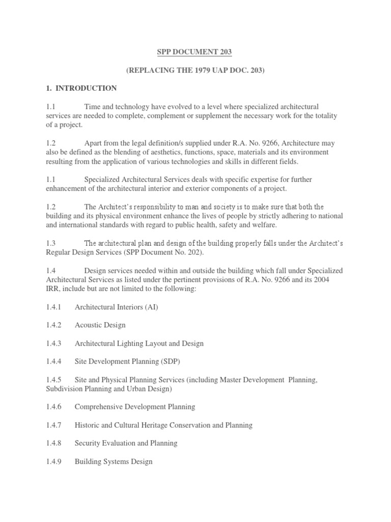 SPP Document 203 (Replacing The 1979 Uap Doc. 203) | PDF | Alternative ...