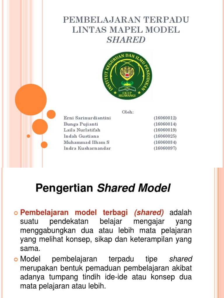 Pembelajaran Terpadu Lintas Mapel Model Shared | PDF