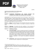 CAO 9-2020. Clearance Procedures For Goods Entered For Consumption ...