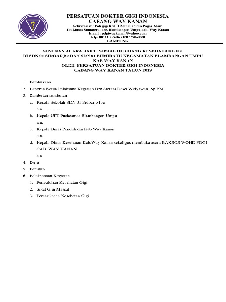 Susunan Acara Dan Panitia | PDF