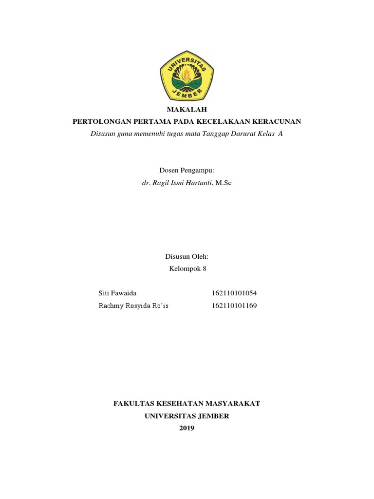 2.makalah P3K Pada Keracunan | PDF