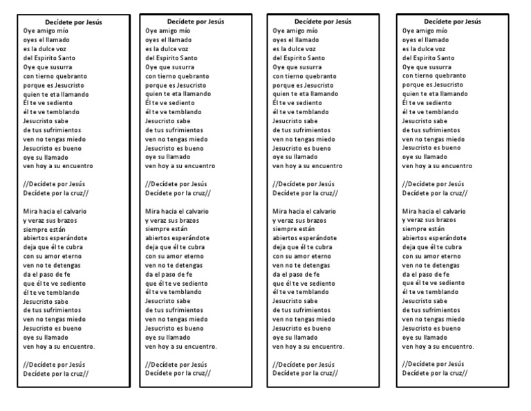 Letra de Canto | PDF | Cristología | La gente de Nazaret