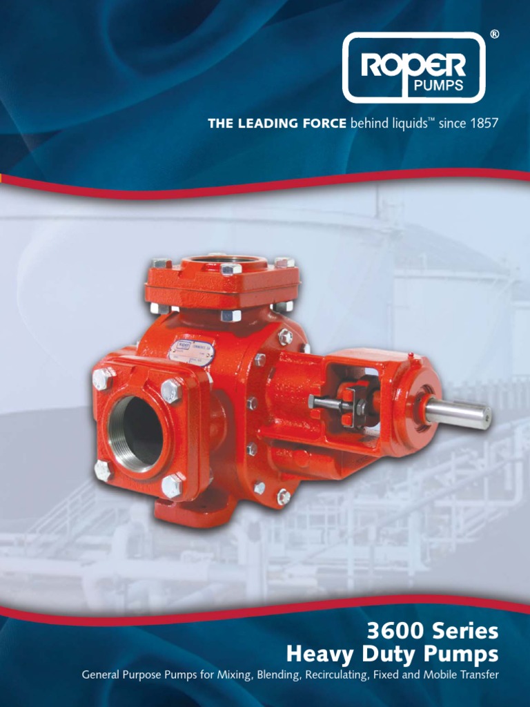 Roper 3600 Manual | PDF | Bearing (Mechanical) | Pump
