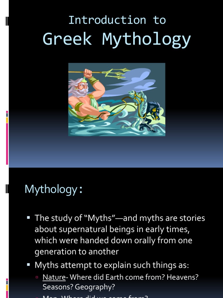 Greek Mythology: Introduction To | PDF | Zeus | Ancient Greek Literature
