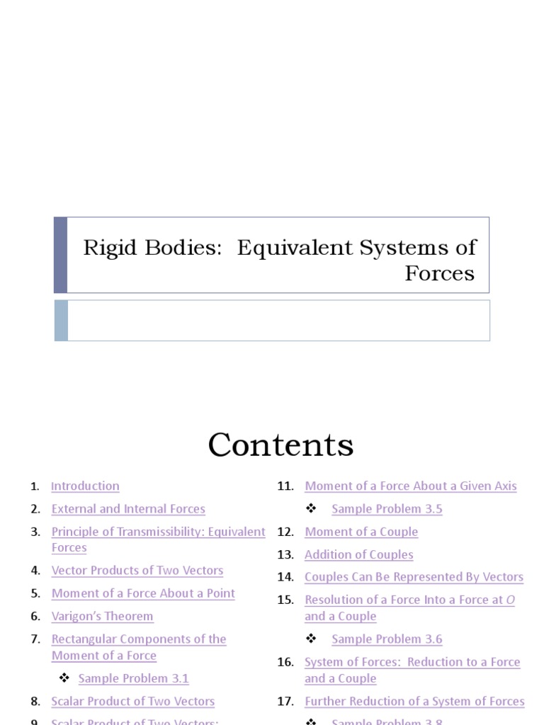 Rigid Bodies: Equivalent Systems of Forces | PDF | Euclidean Vector | Force