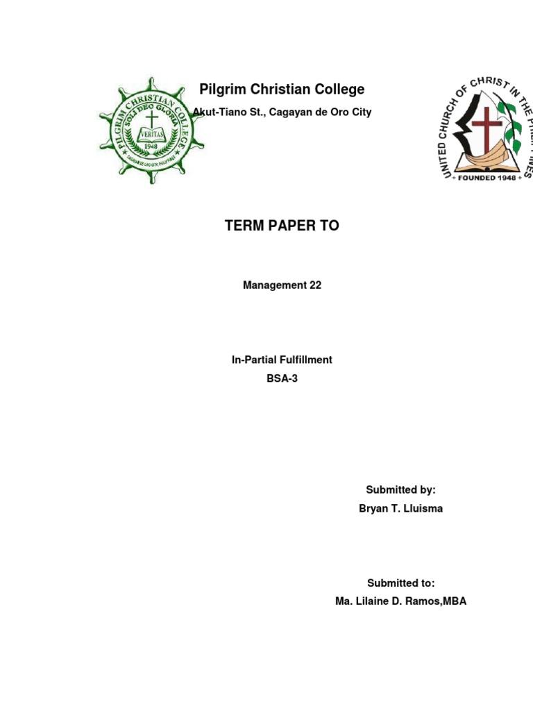 Pilgrim Christian College: Akut-Tiano ST., Cagayan de Oro City | PDF ...