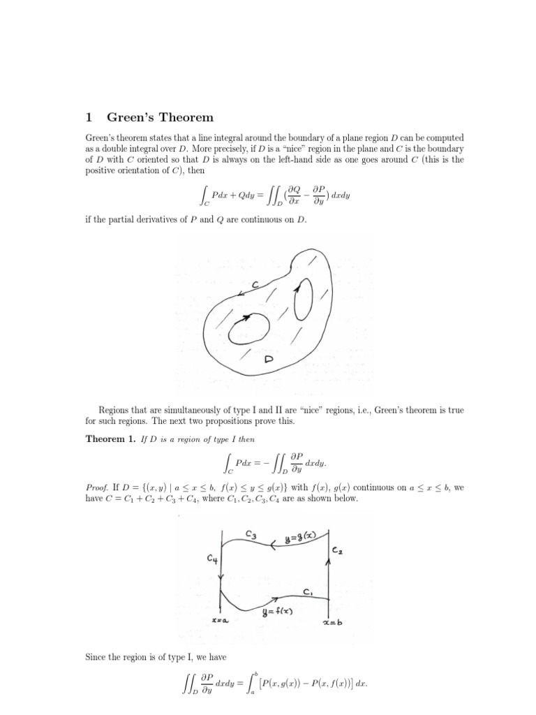 An In-Depth Explanation of Green's Theorem, its Flux Formulation, and ...