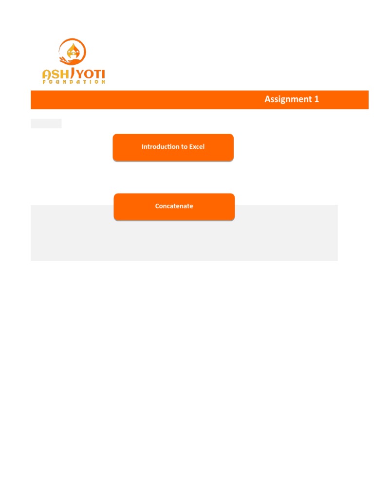 Assignment 1 Working | PDF | Microsoft Excel | Worksheet