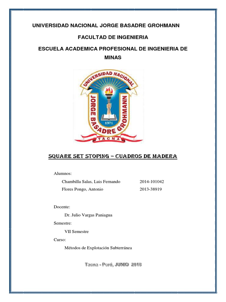 Square Set Stoping | PDF | Madera | Minería