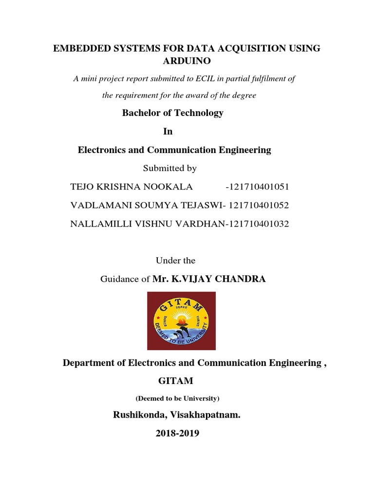 Embedded Systems For Data Acquisition Using Arduino | PDF | Technology ...