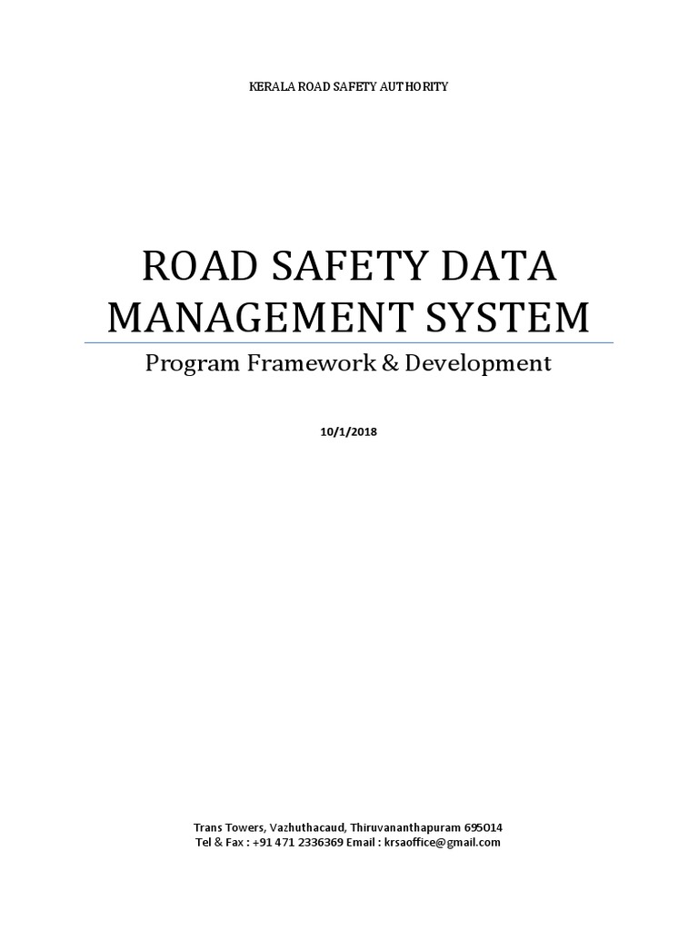 Road Safety - Data Management System | PDF | Geographic Information ...