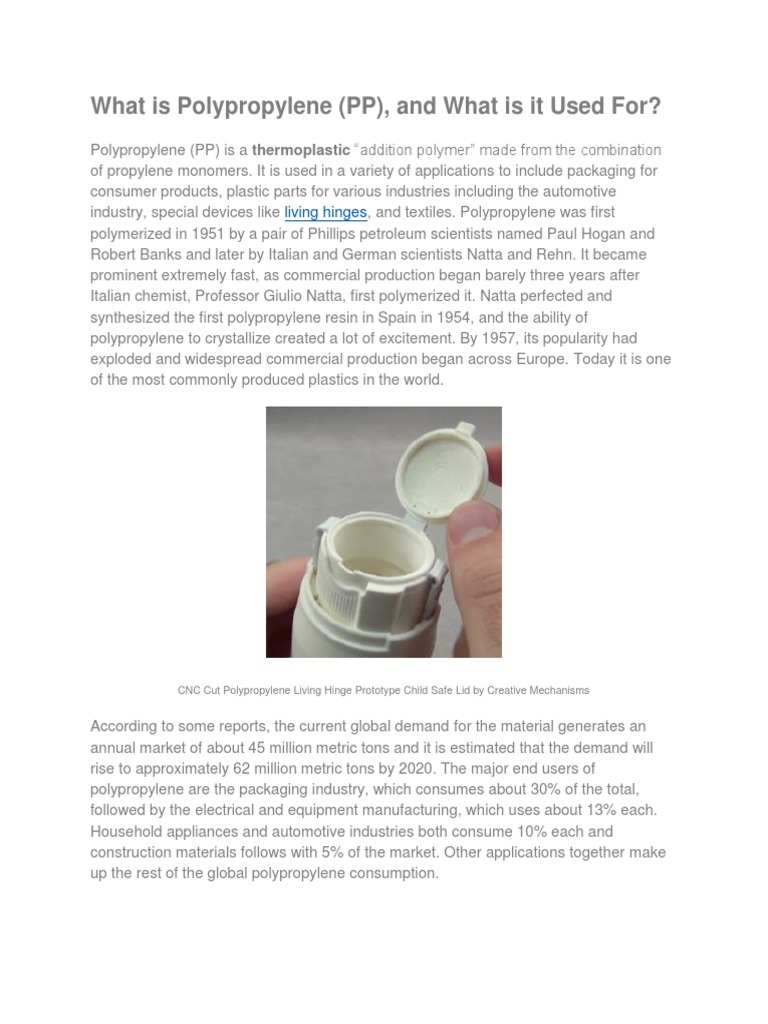 What Is Polypropylene | PDF | Plastic | Copolymer