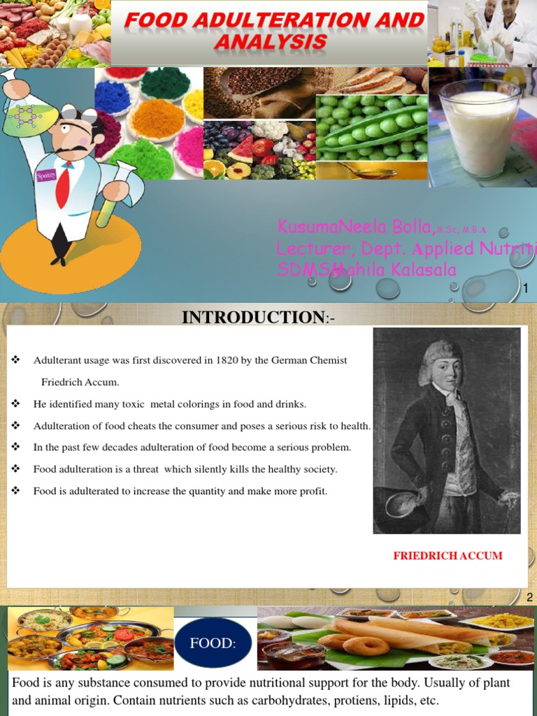 Adulteration of Food Items | PDF | Food Safety | Foods