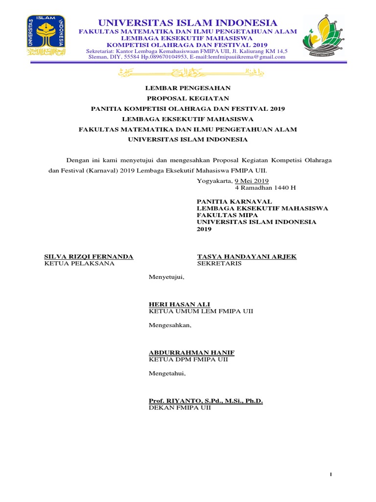 Proposal Karnaval F I X Sudah Revisi | PDF