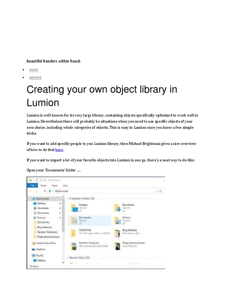 Expand Your Library in Lumion | PDF | Screenshot | Software