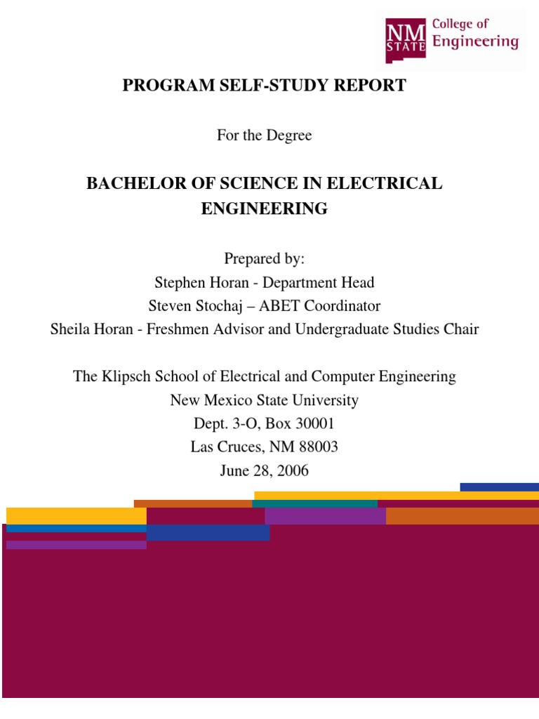 ABET NMSU ECE Self Study Document Rev0 | PDF | University And College ...