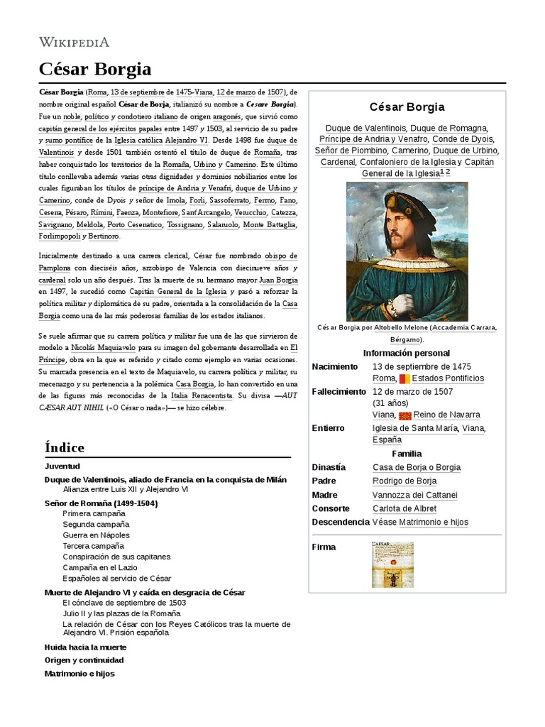 César Borgia | PDF | Papa