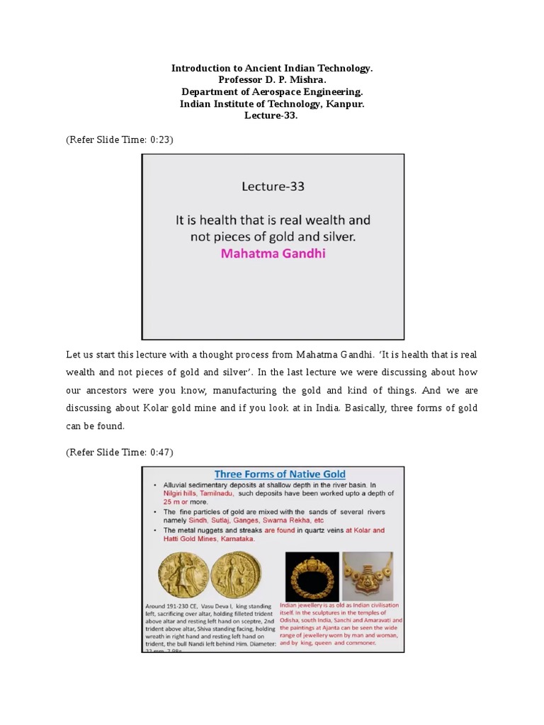 Lec 33 | PDF | Lead | Silver