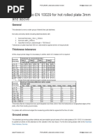 Standard EN10029 | PDF | Structural Steel | Engineering Tolerance