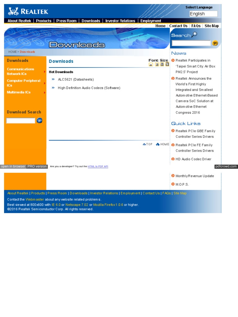 Www Realtek Com Tw Downloads | Computing | Technology