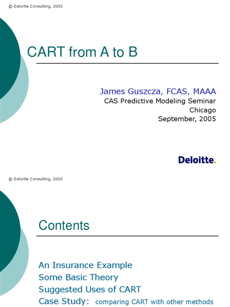 Cartfromatob: James Guszcza, Fcas, Maaa | PDF | Regression Analysis ...