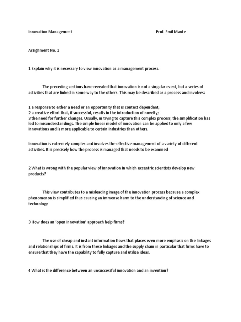 Module 1 Innovation Management Pdf Innovation Entrepreneurship