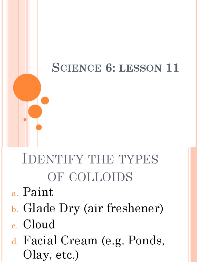 Types of Colloids & Mixture Prep | PDF | Drink | Juice