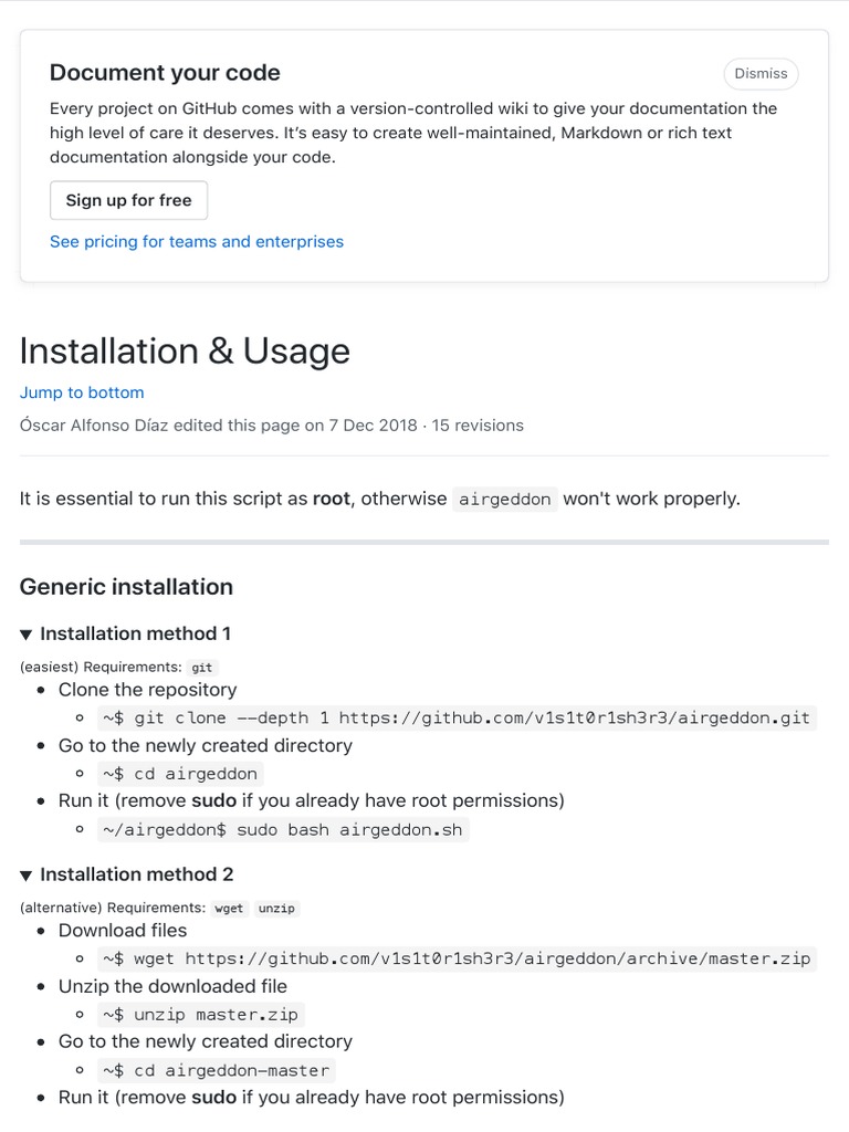 Installation & Usage V1s1t0r1sh3r3:airgeddon Wiki GitHub PDF | PDF ...