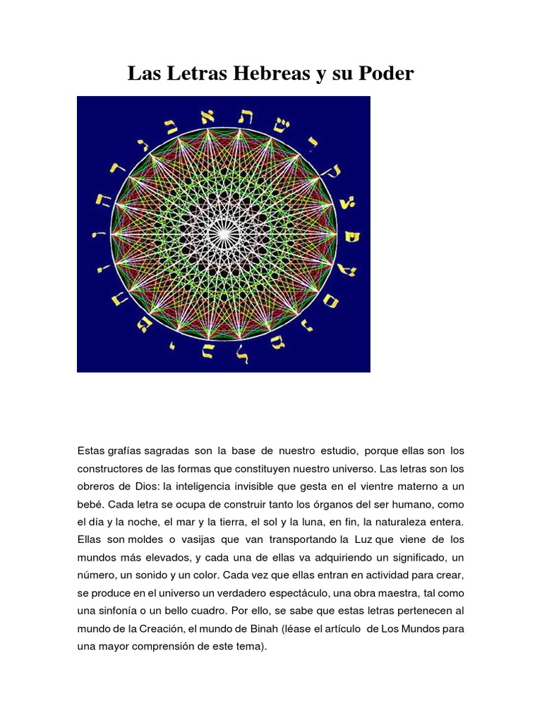 Las Letras Hebreas y Su Poder | PDF | Libre albedrío | Amor