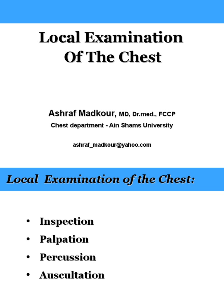 Local Chest Examination AMM2 | PDF | Thorax | Lung