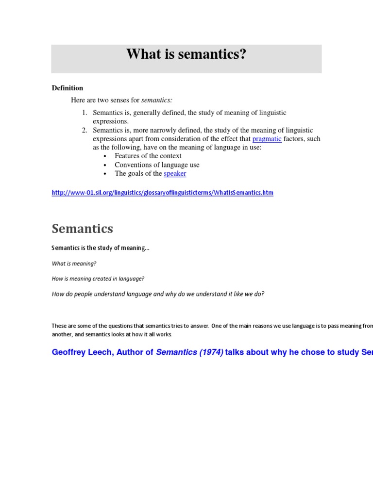 Investigacion Alenah What Is Semantics | PDF | Semantics | Ambiguity