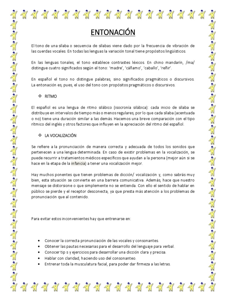 ENTONACIÓN | PDF | Ritmo | Sílaba