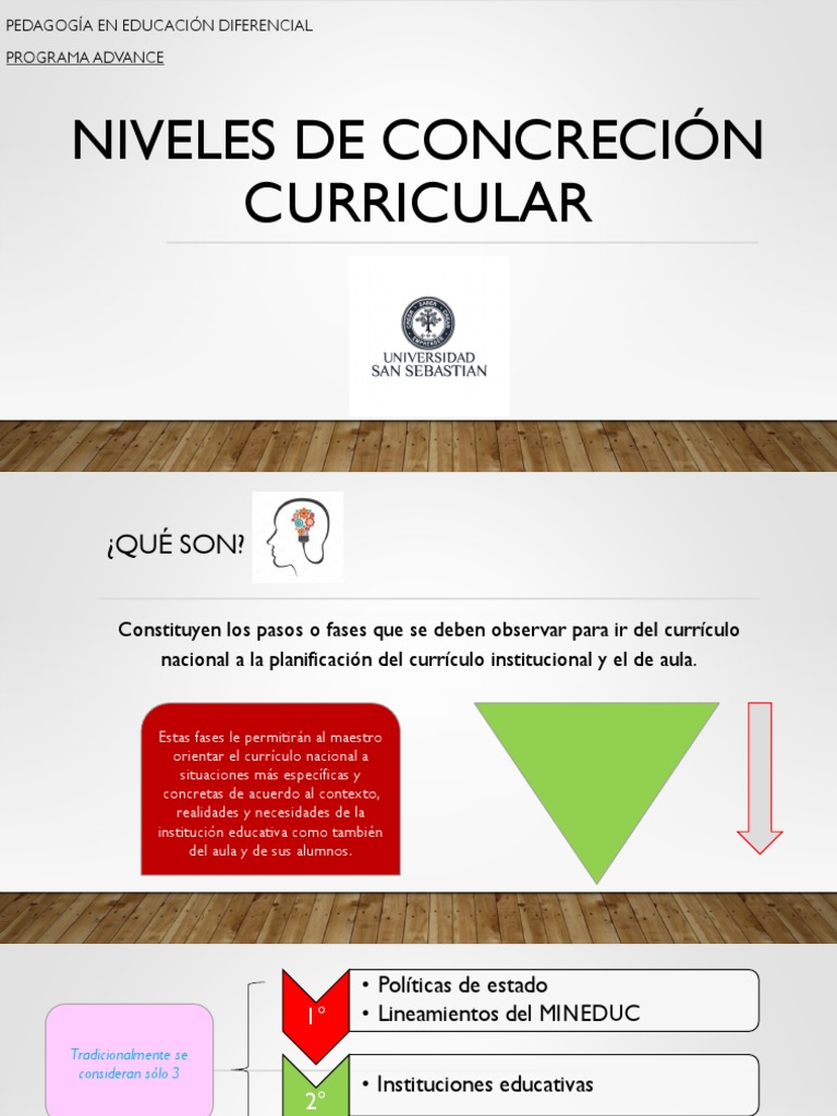 Niveles de Concreción Curricular (1) | Plan de estudios | Sicología y ...