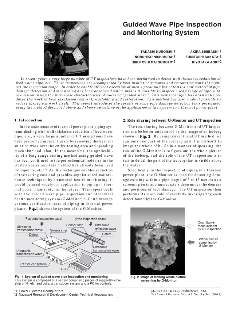 Guided Wave Pipe Inspection and Monitoring System | PDF | Waves ...