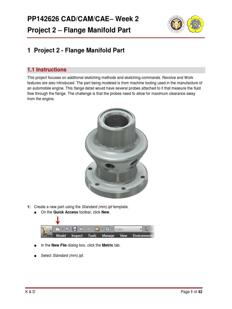 Inventor Tutorial | PDF | Computer Aided Design | Dimension