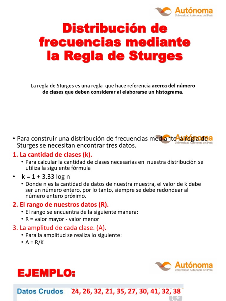 Regla de Sturges para Histogramas | PDF