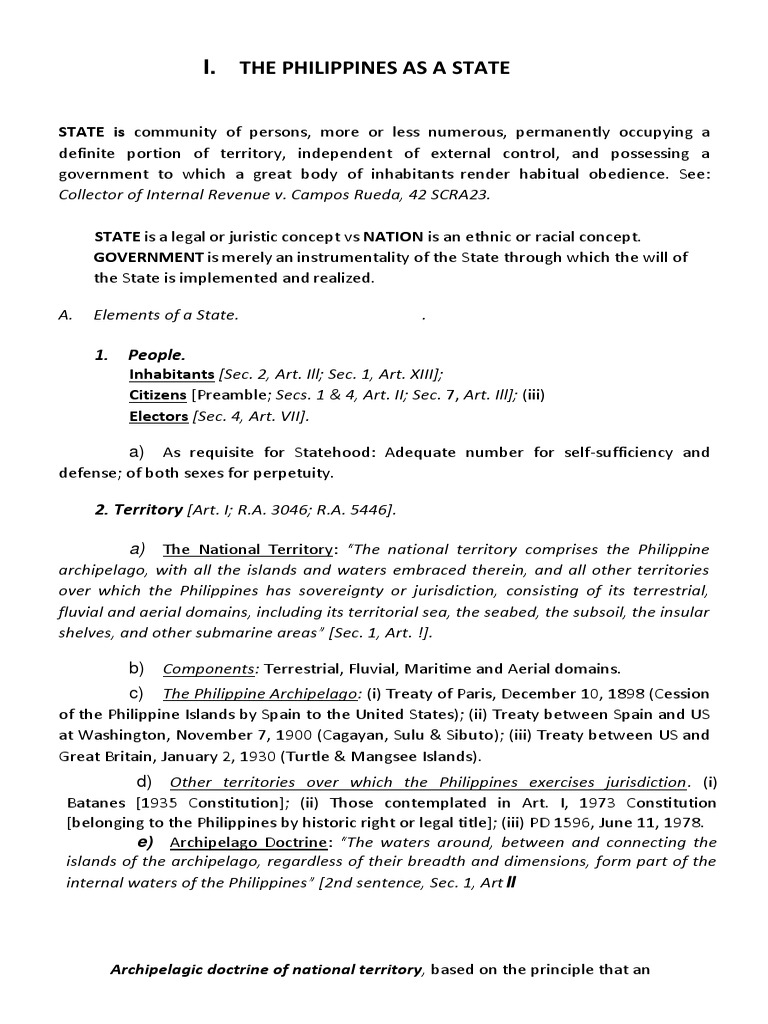 The Philippines As A State | Download Free PDF | Territorial Waters ...
