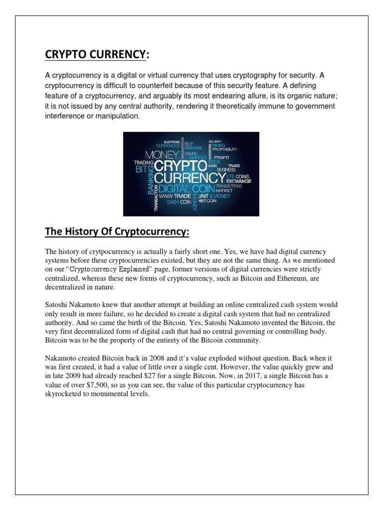 The History and Evolution of Cryptocurrency: From Bitcoin's Inception ...