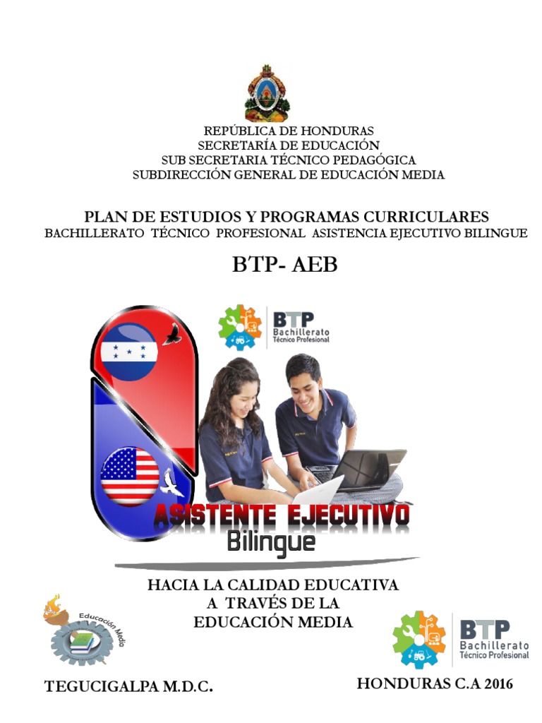 Plan de Estudio y Programa Curricular Asistente Ejecutivo Bilingue PDF ...
